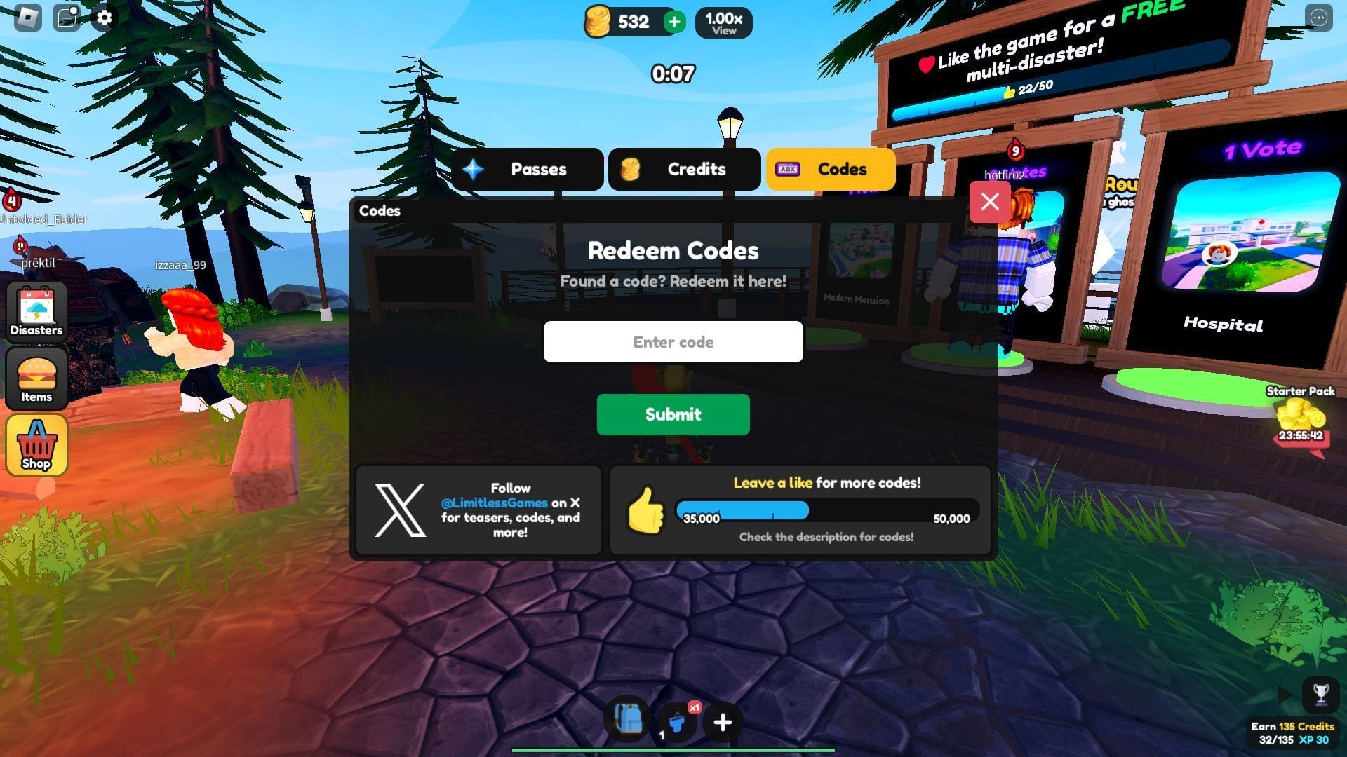 Disaster Island Survival Codes