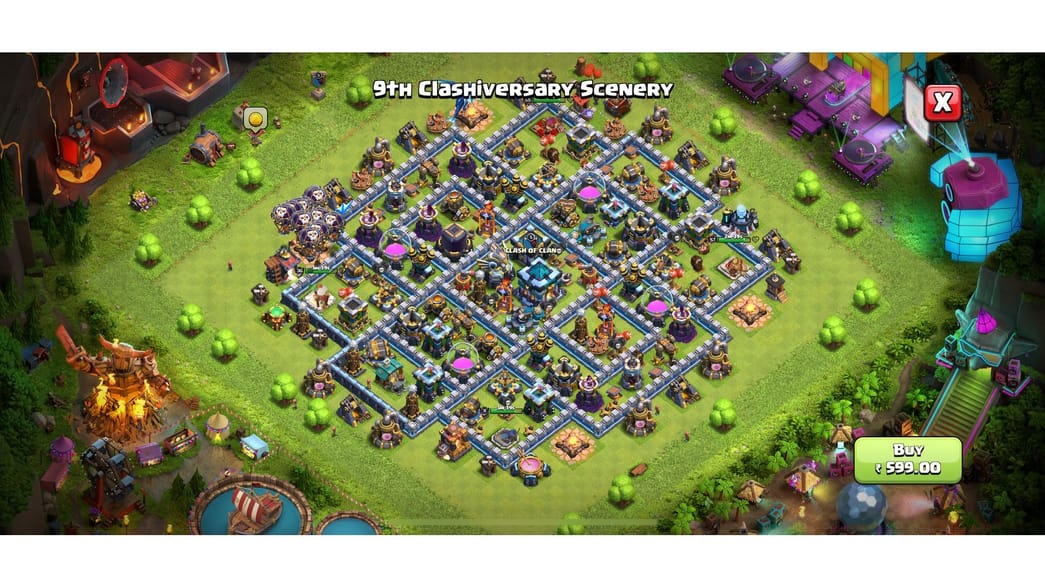 All sceneries in Clash of Clans