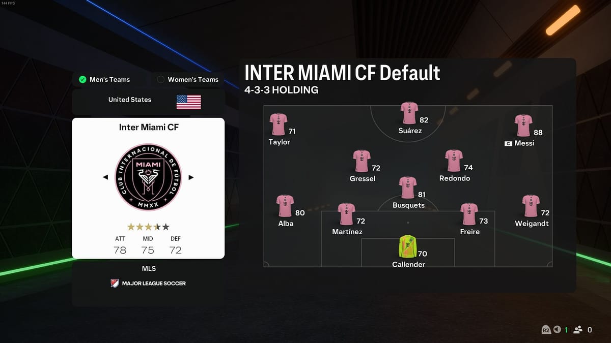 Best EA FC 25 custom tactics for Inter Miami