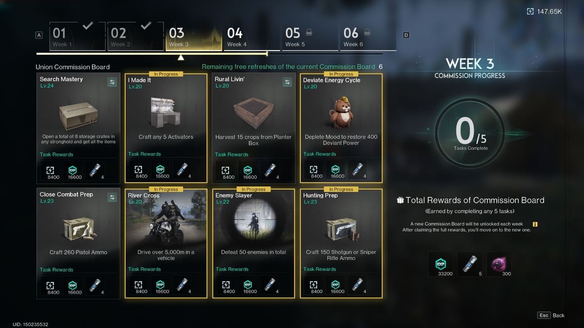 How to take and complete Commissions in Once Human