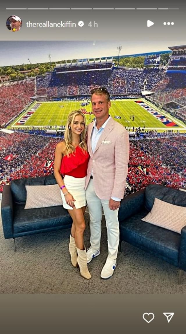 PHOTO: Ole Miss' Lane Kiffin is all smiles with GF Sally Rychlak after ...