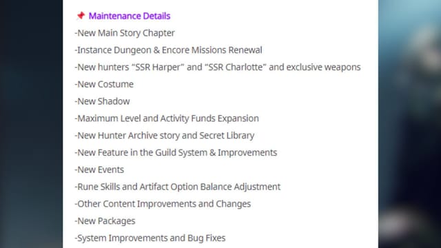 Solo Leveling Arise September 12 update and maintenance schedule
