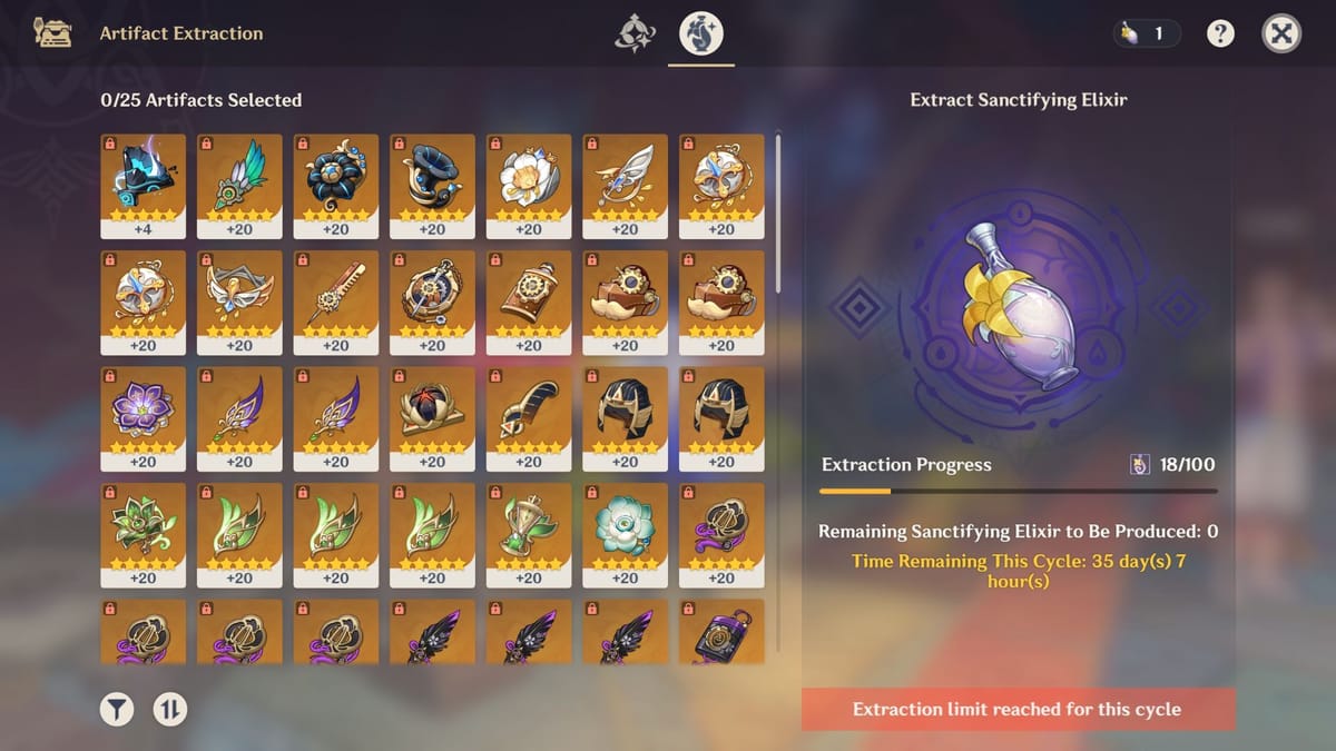 How to get all 7 Sanctifying Elixirs in Genshin Impact 5.0 patch