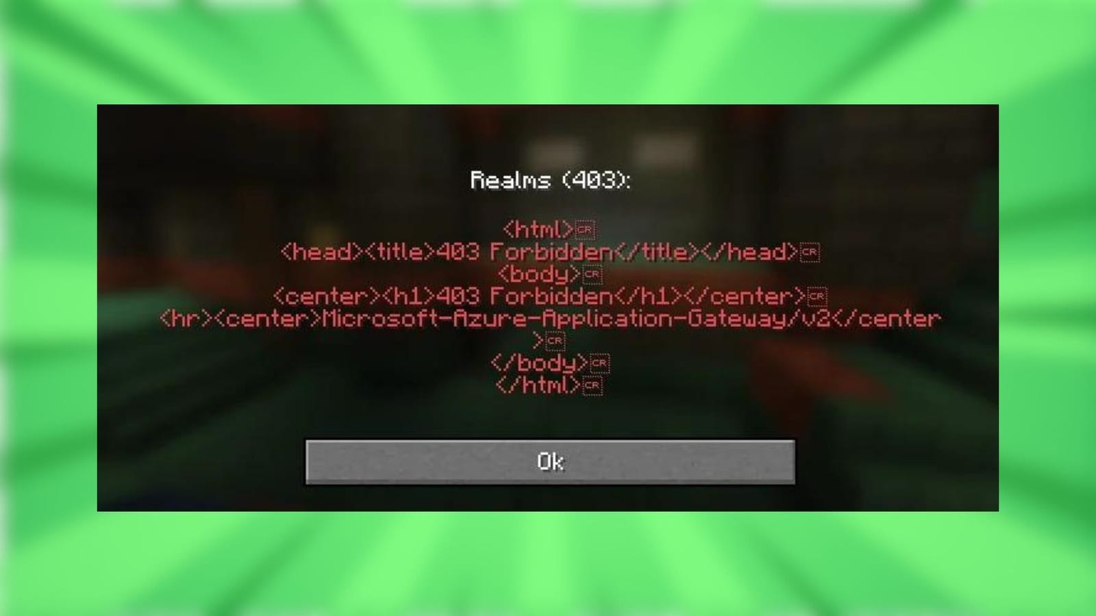 What is the Minecraft Realms 403 error?
