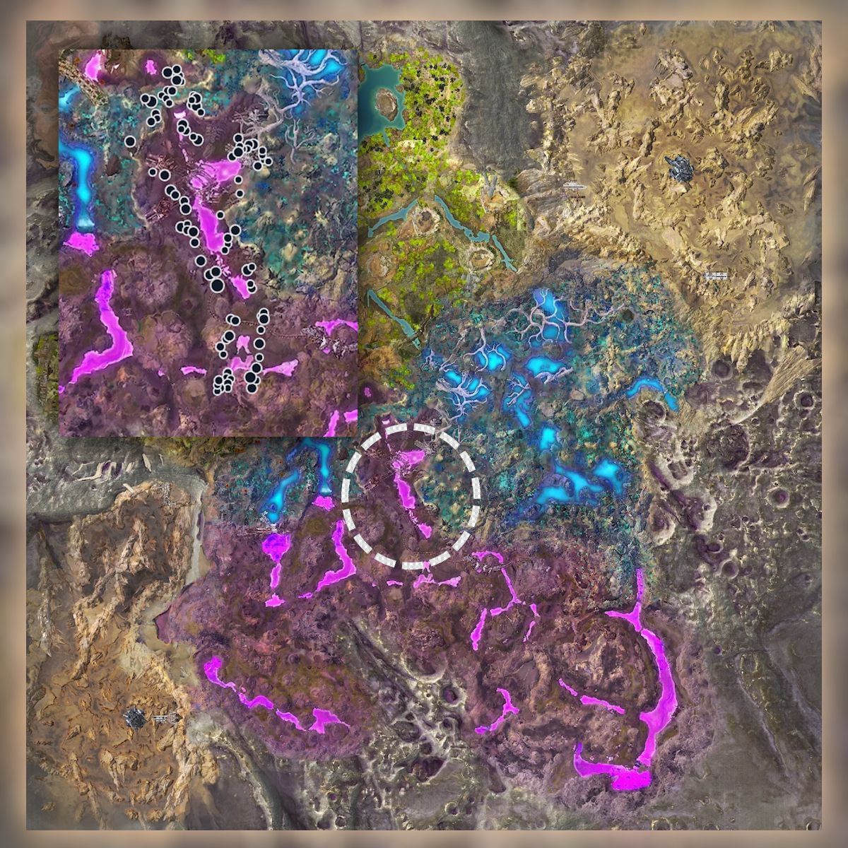 ARK Survival Ascended Aberration Resource map: Best locations for all materials