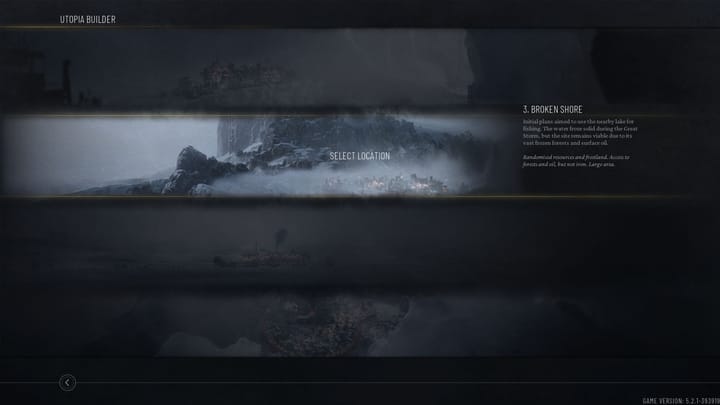 All Utopia Builder start locations in Frostpunk 2, ranked