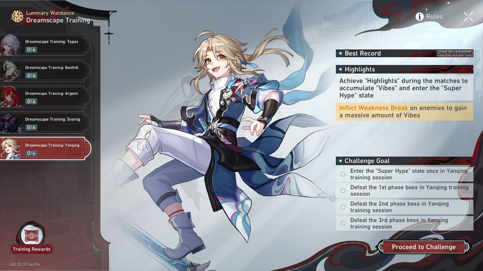 Honkai Star Rail Luminary Wardance event Dreamscape Training guide