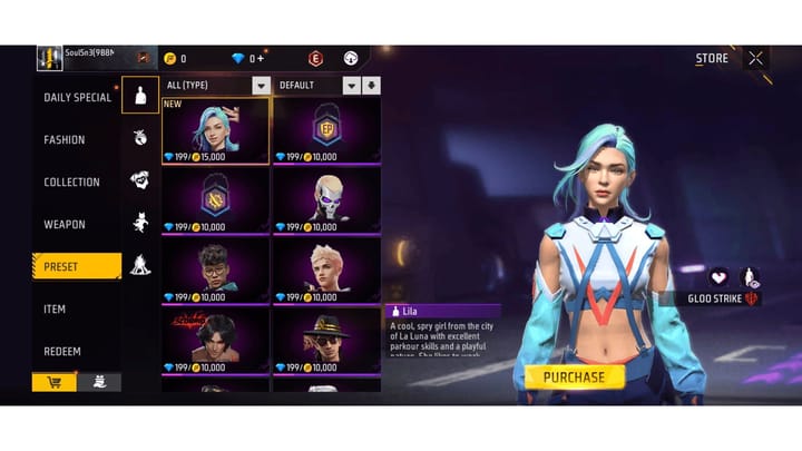How to unlock Lila in Free Fire