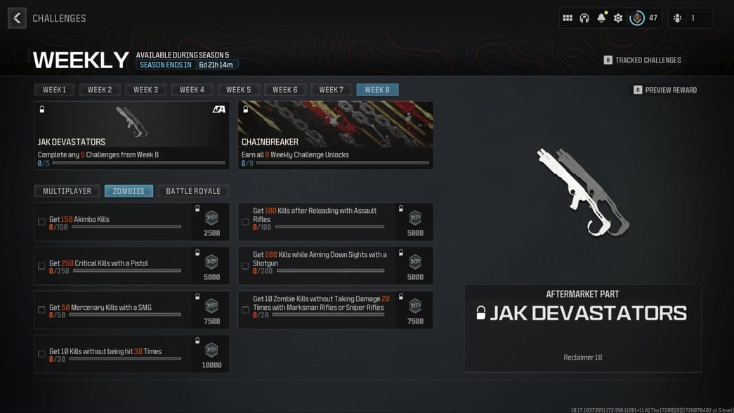 How to unlock JAK Devastators Aftermarket Part in MW3 and Warzone
