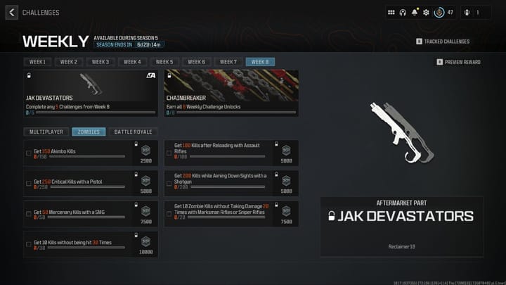 How to unlock JAK Devastators Aftermarket Part in MW3 and Warzone