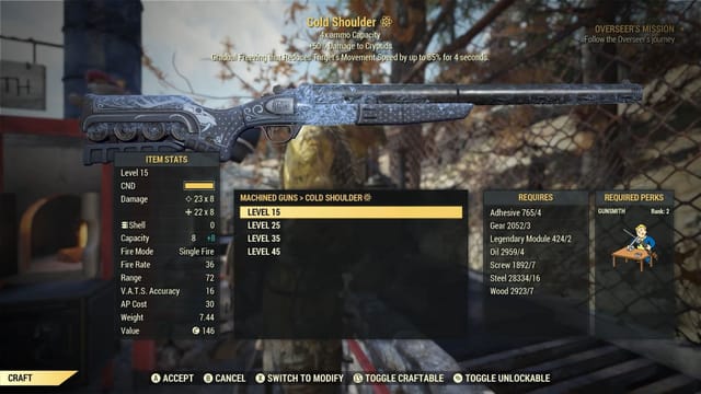 How to get the Cold Shoulder Unique in Fallout 76 (and why you should ...