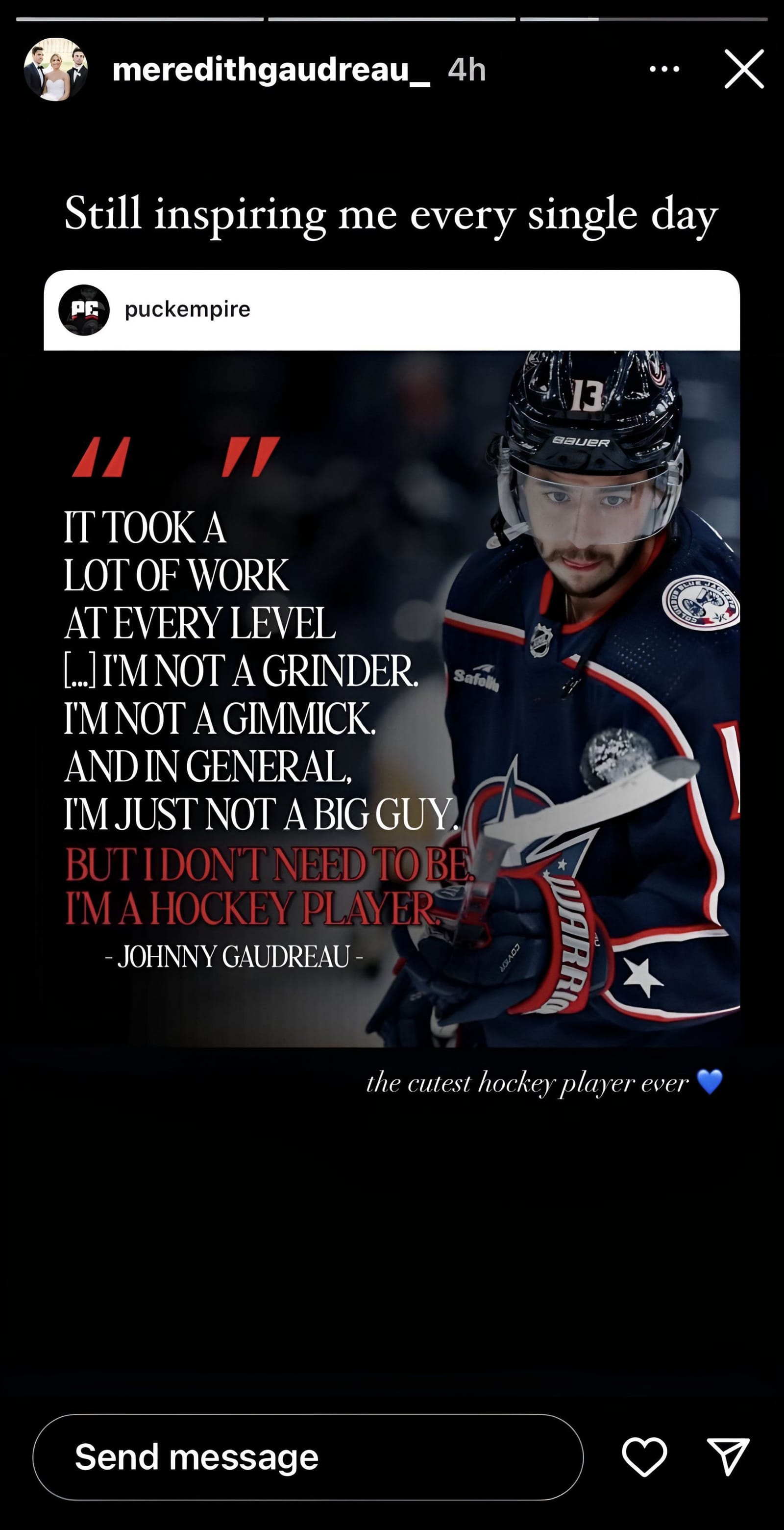 "Still inspiring me every single day": Johnny Gaudreau's widow Meredith ...