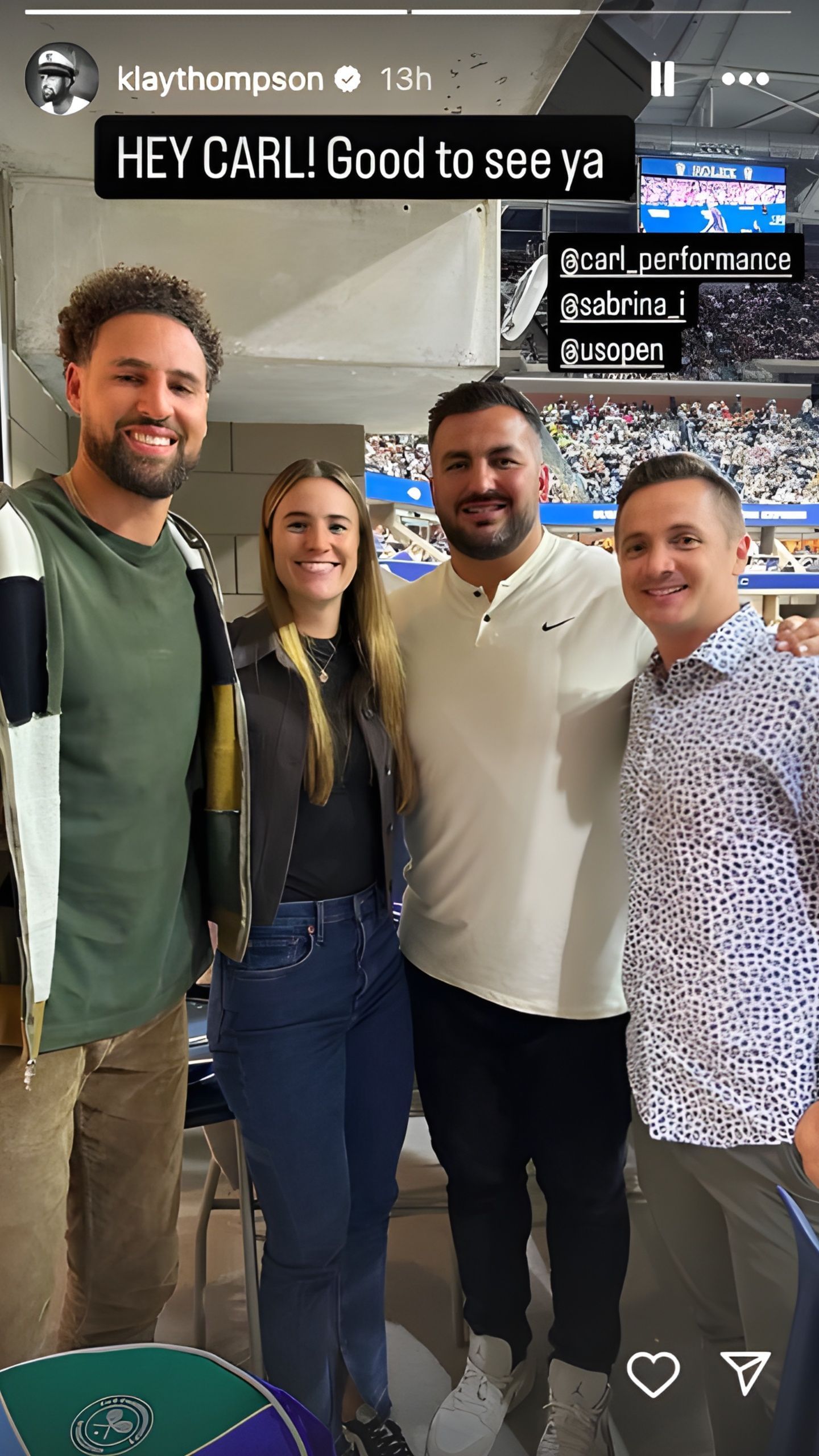 PHOTO: Klay Thompson links arms with Sabrina Ionescu and her husband ...