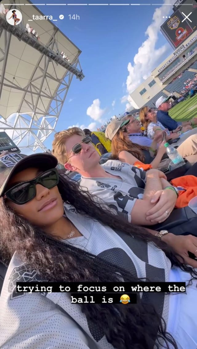 In Pictures: Tara Davis-Woodhall and husband Hunter attend Lacrosse ...
