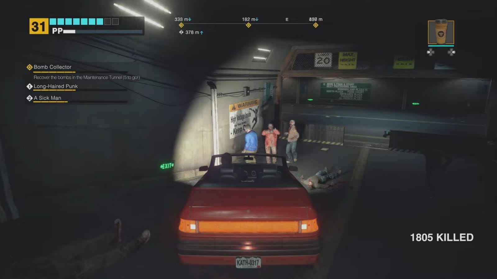 Dead Rising maintenance tunnel key locations