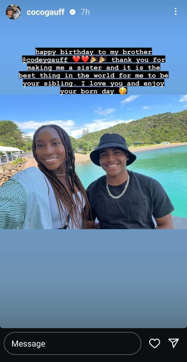 "It is the best thing in the world to be your sibling" - Coco Gauff ...