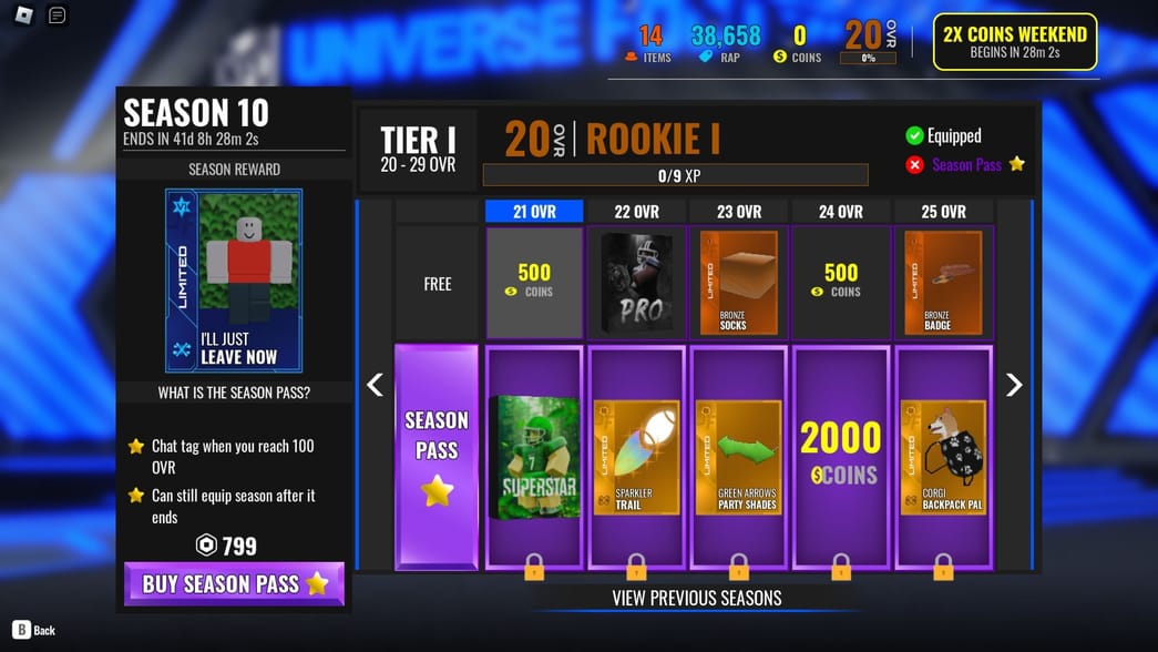 NFL Universe Football Season 10 Pass: All rewards and Season Pass price
