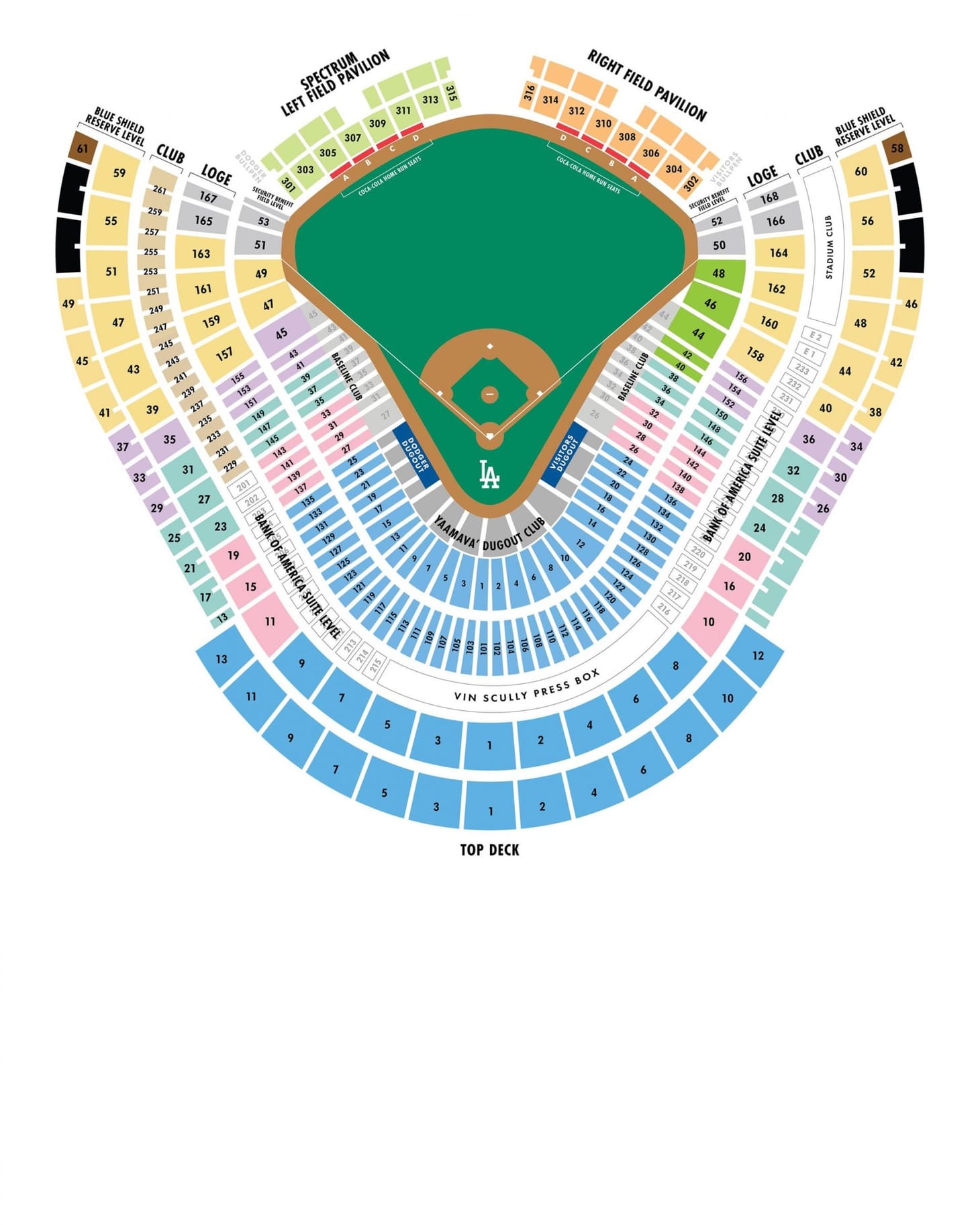 Los Angeles Dodgers Stadium - Dodger Stadium Capacity, Seating Chart & more