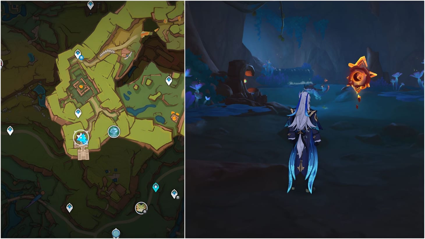 Genshin Impact Huitztli Hill Pyroculus locations