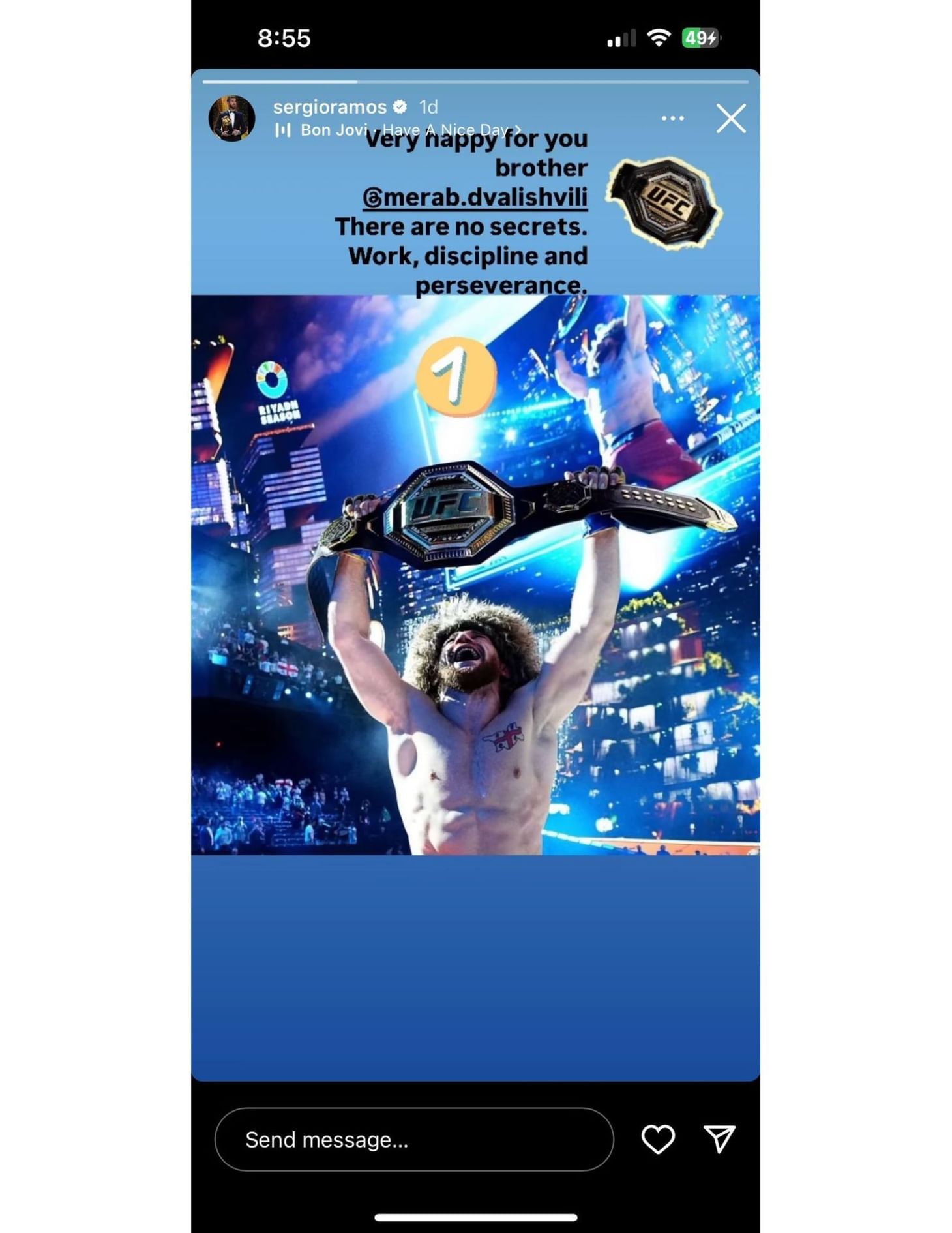 Sergio Ramos: Sergio Ramos reacts to Merab Dvalishvili's historic ...