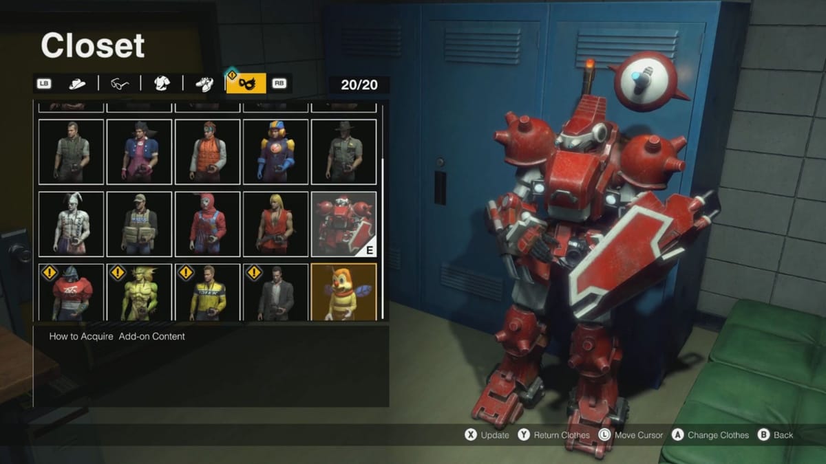 All DLC costumes in Dead Rising Deluxe Remaster