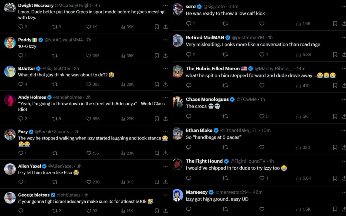 "Izzy left him frozen like Elsa" - Fans react to Israel Adesanya's ...