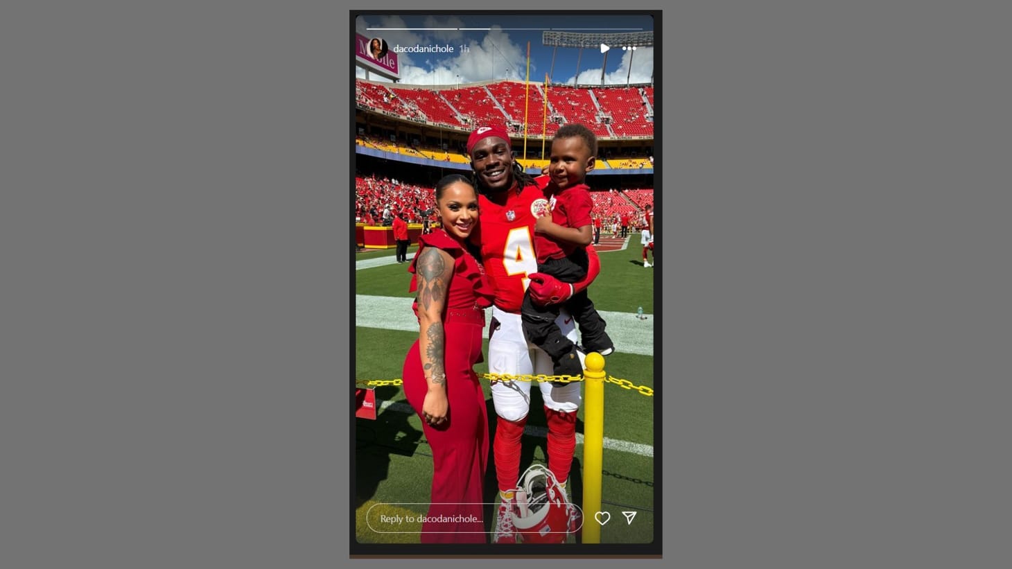 Rashee Rice’s girlfriend Dacoda Nichole checks in from sideline at ...