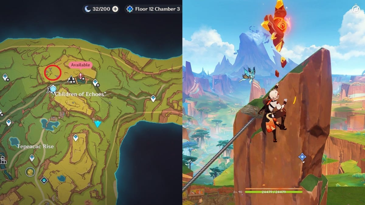 Genshin Impact Children of Echoes Pyroculus locations