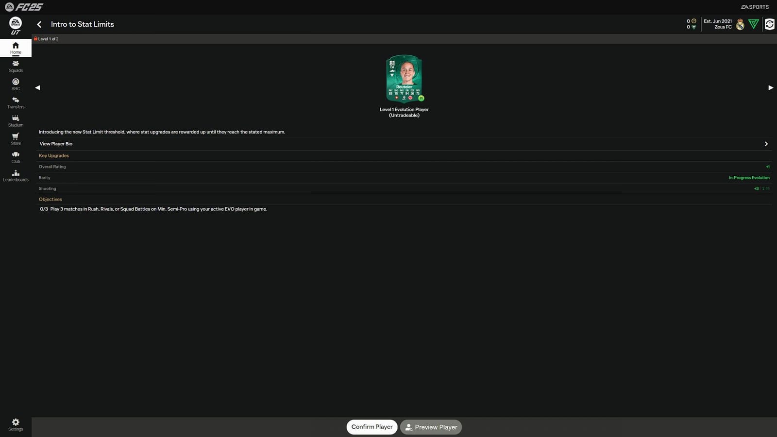 EA FC 25 Intro to Stat Limits Evolution: Best players to use, all upgrades, and requirements