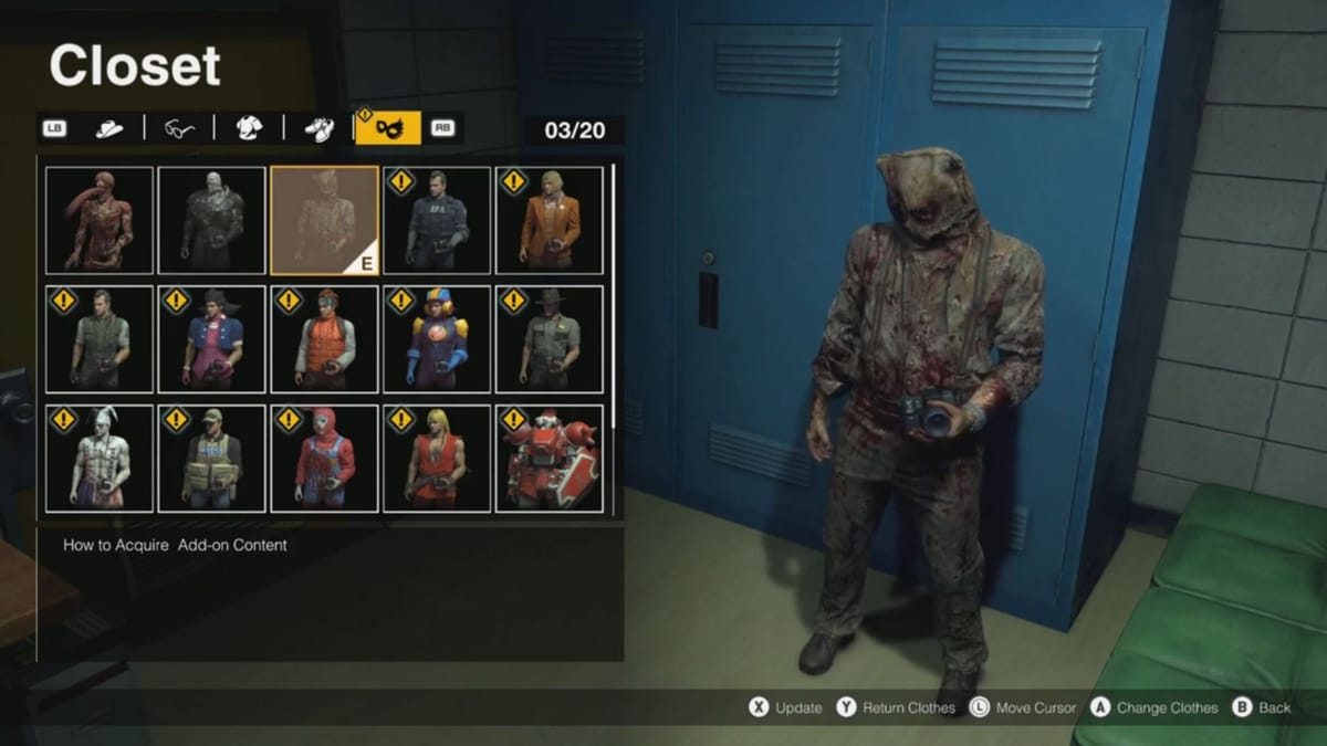 All DLC costumes in Dead Rising Deluxe Remaster
