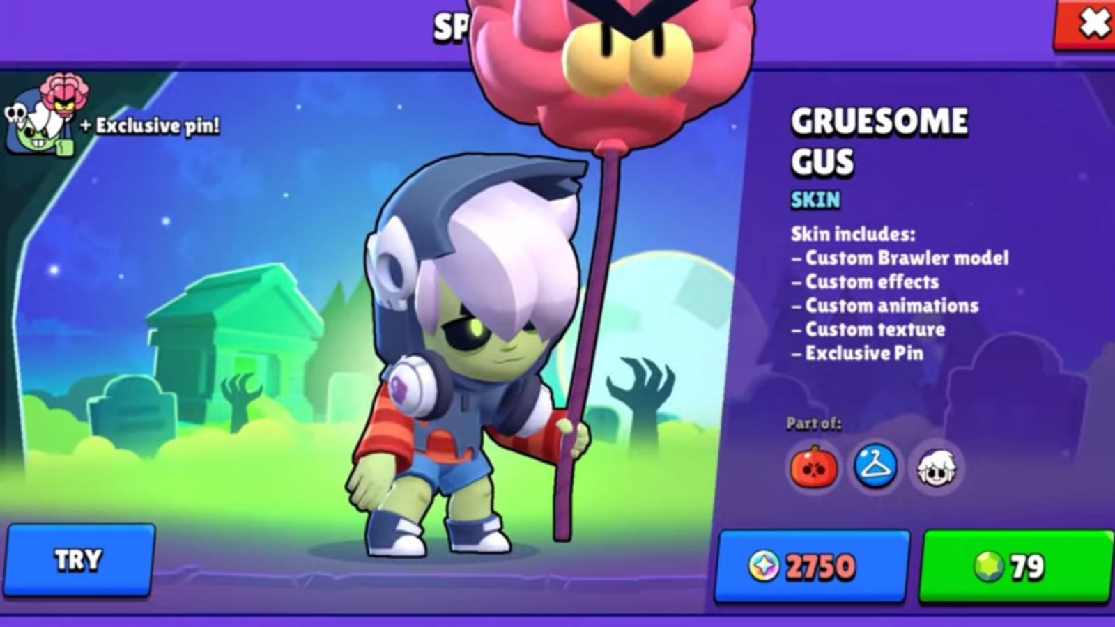 Brawl Stars Gruesome Gus skin: Cost, design, and more