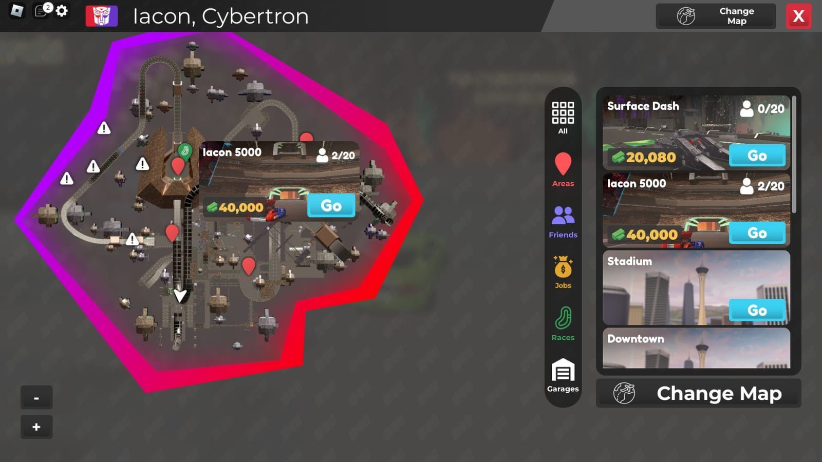 How to get Transformers Cars in Drive World