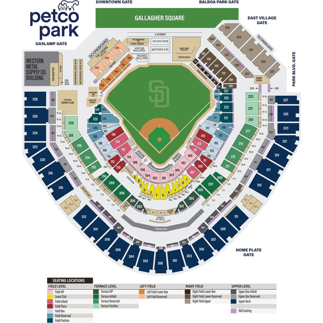 San Diego Padres Stadium - History, Capacity, Seating Chart & Notable ...