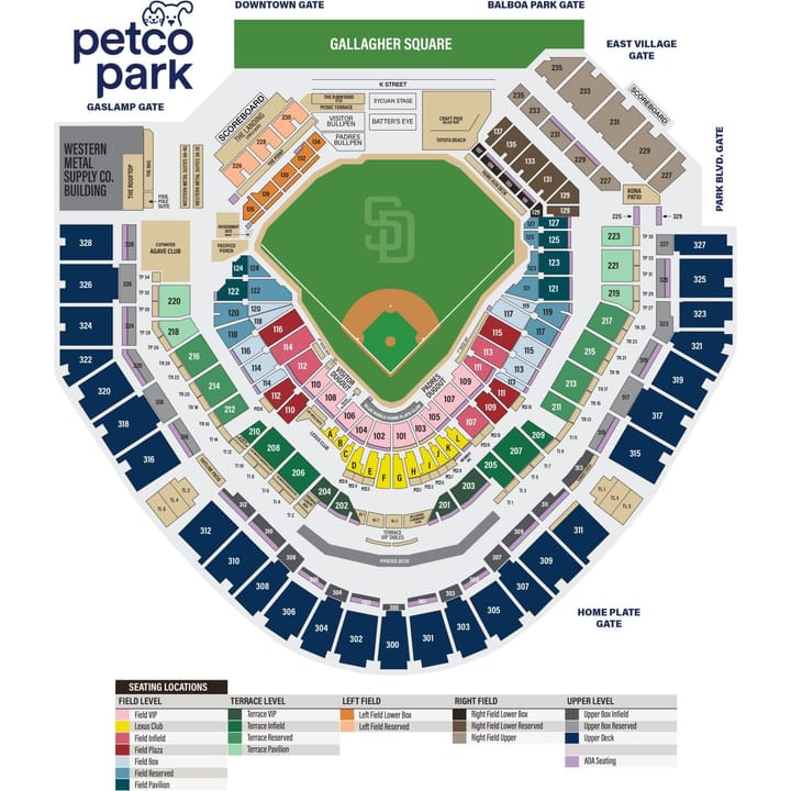 San Diego Padres Stadium - History, Capacity, Seating Chart & Notable ...