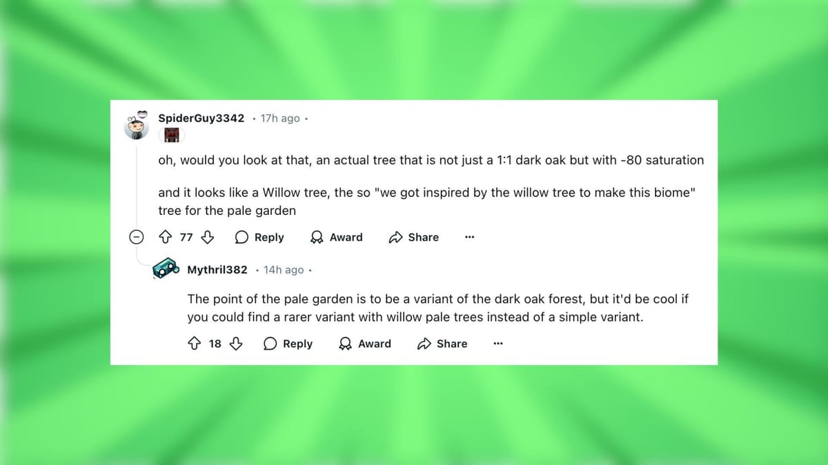 "We need this version": Minecraft fan-made Pale tree build leaves the ...