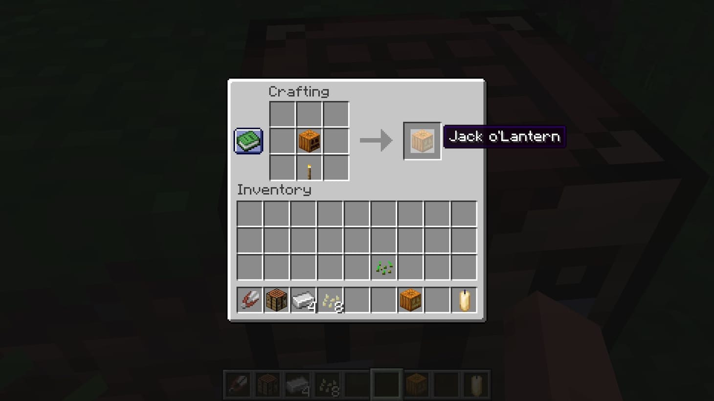 Minecraft carving pumpkin tutorial