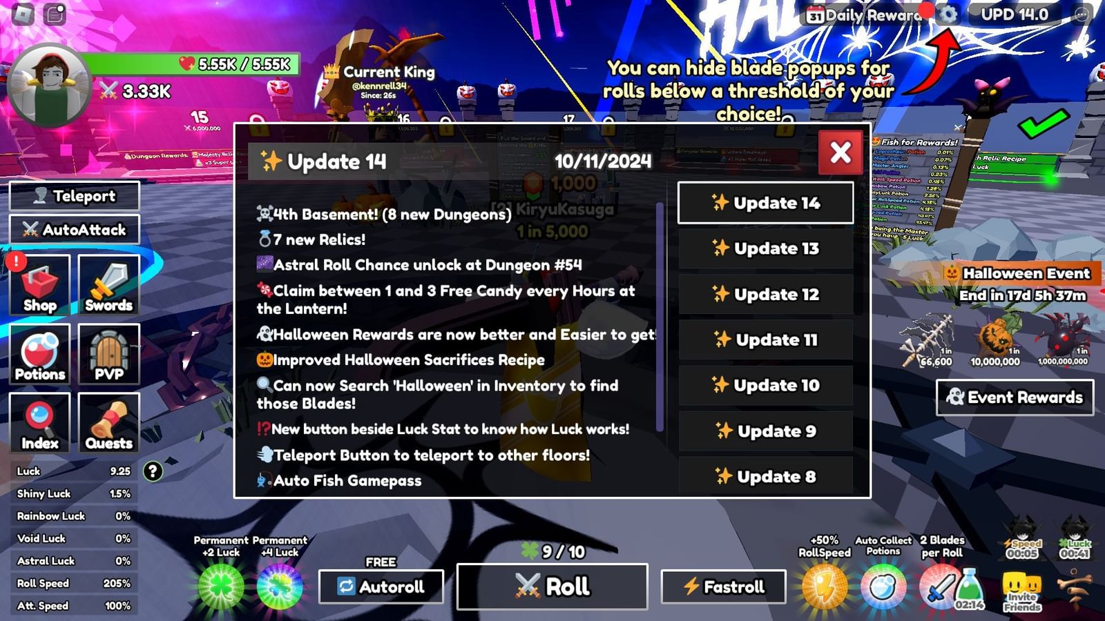 Dungeon RNG Update 14: New Dungeons, Astral Roll Chance, and more