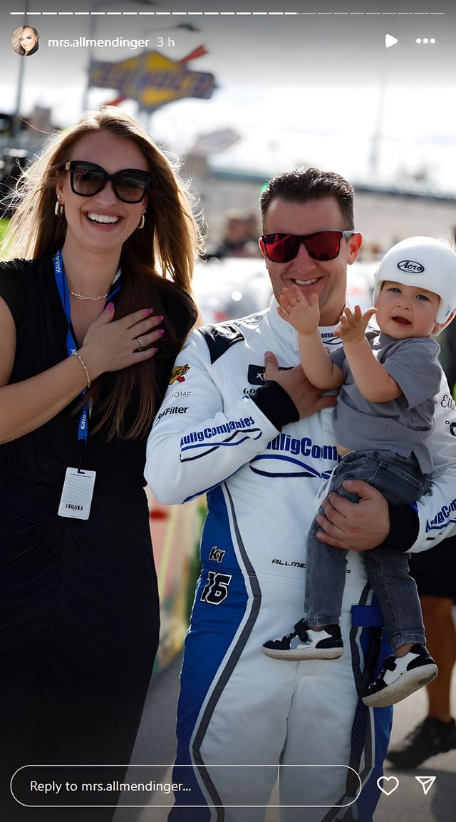 AJ Allmendinger's wife Tara turns heads with her chic black outfit as ...