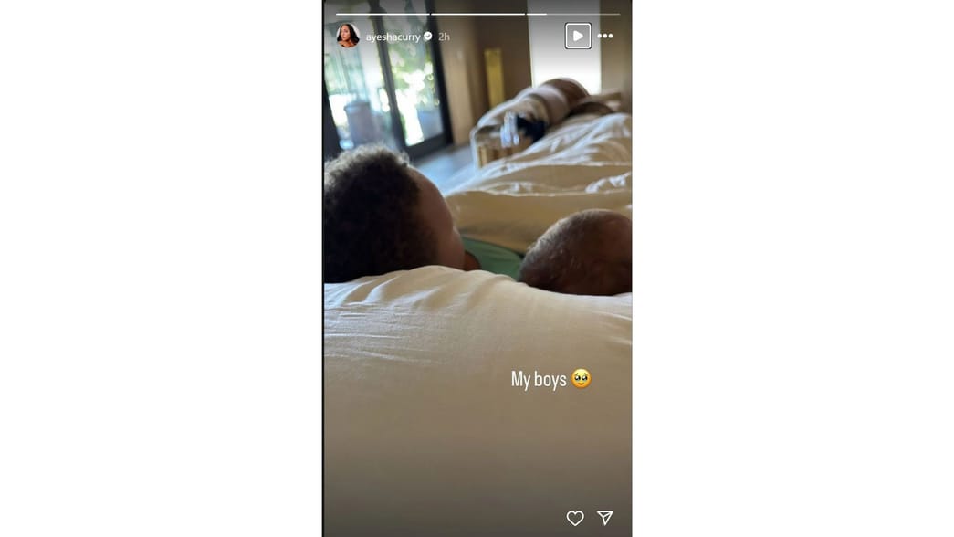 Steph Curry's newborn Caius cuts adorable picture alongside Ayesha and ...