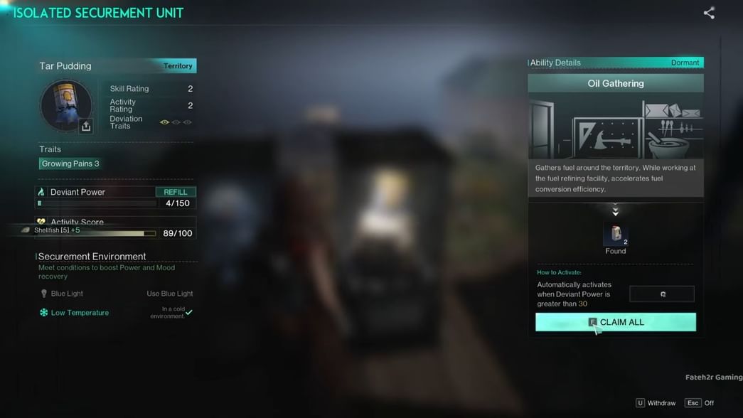 Once Human: How to get Tar Pudding (and its abilities)