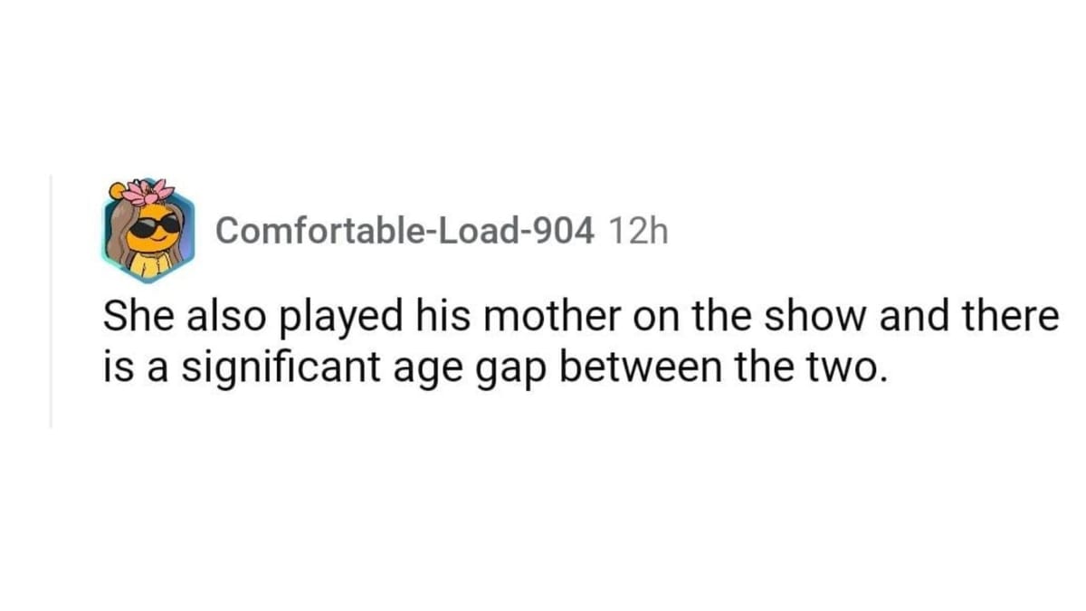 "She also played his mother on the show"— Internet reacts as video of ...