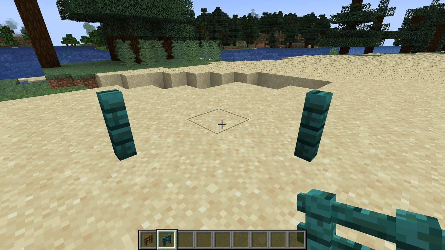How to add diagonal fences in Minecraft using mods