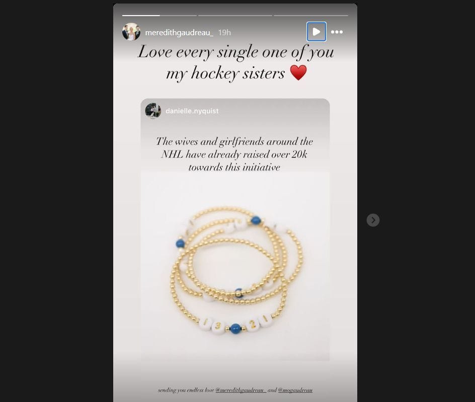 Johnny Gaudreau's wife Meredith thanks 'hockey sisters' for raising ...