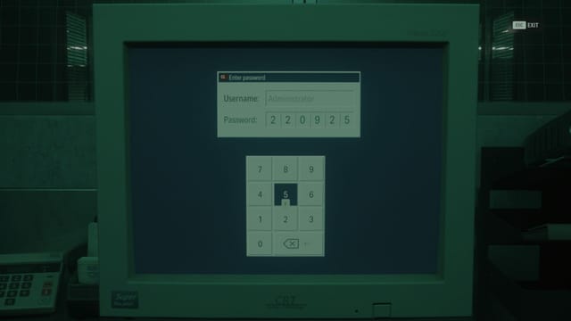 What is the Control Center computer password in Alan Wake 2 The Lake House?
