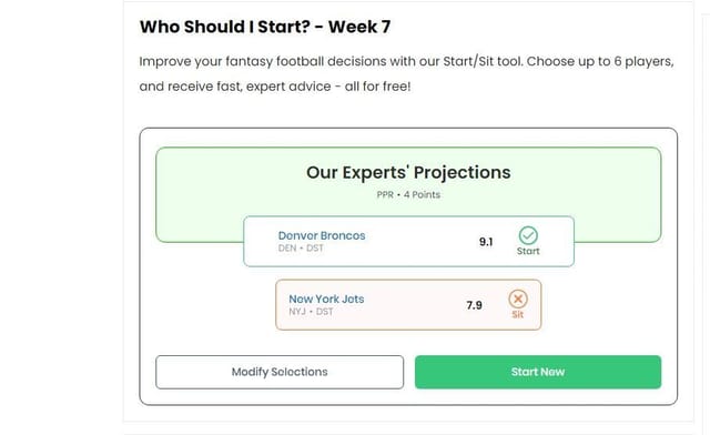 New York Jets vs Denver Broncos defense: Week 7 fantasy projections and picks