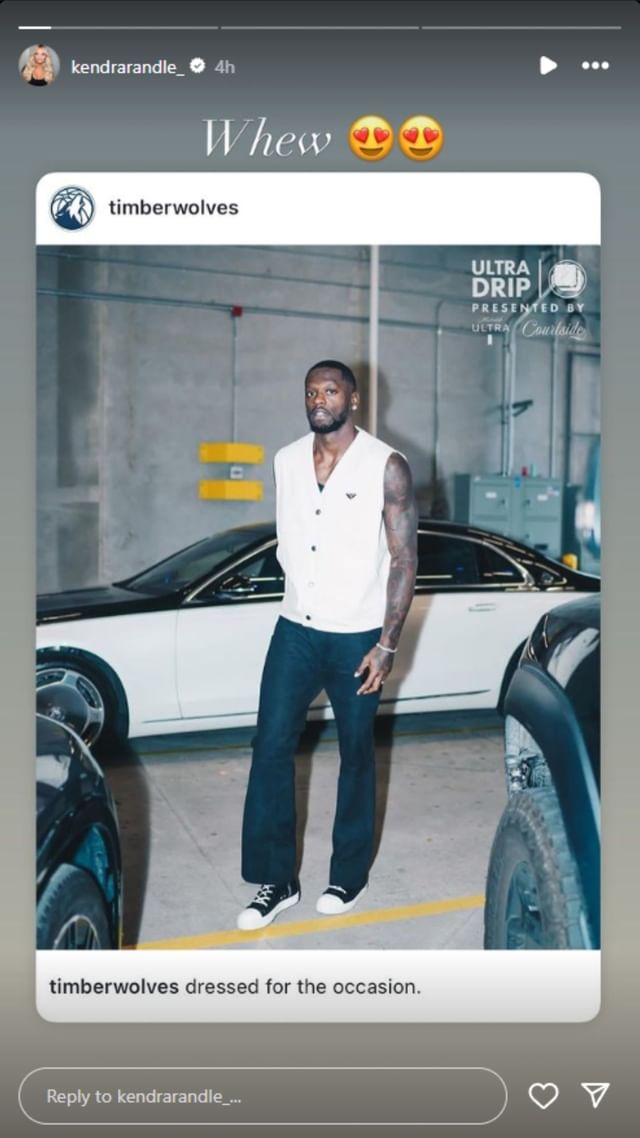 Julius Randle's wife Kendra Randle drops 1-word reaction on Timberwolves star's pregame look ...