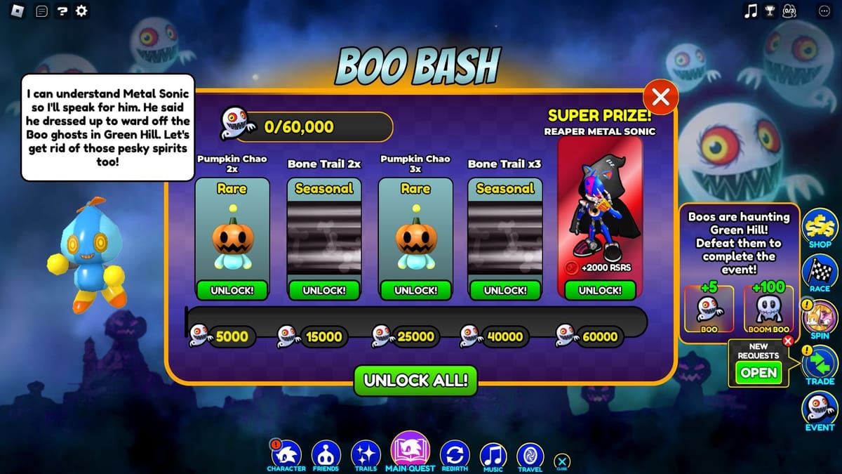 Sonic Speed Simulator Echoes of Boo Bash event guide