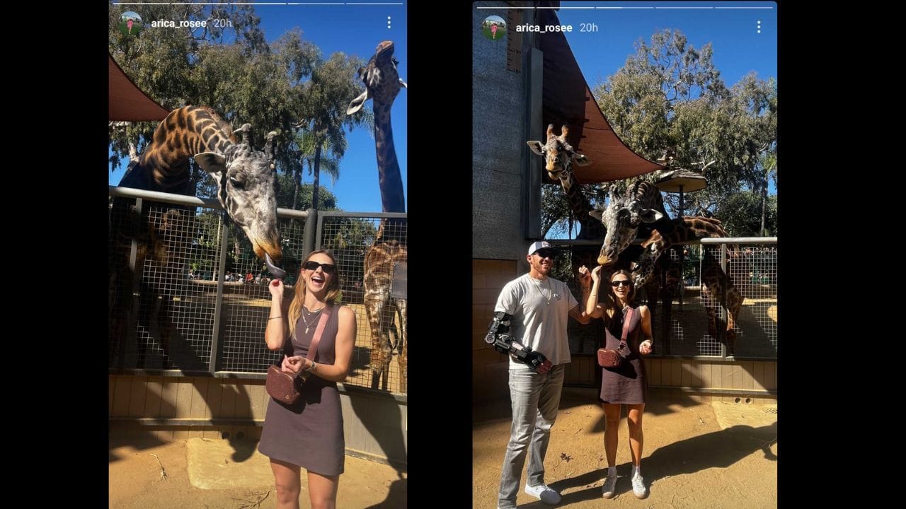 In Photos: Joe Musgrove & girlfriend Arica Christensen steal giraffes ...