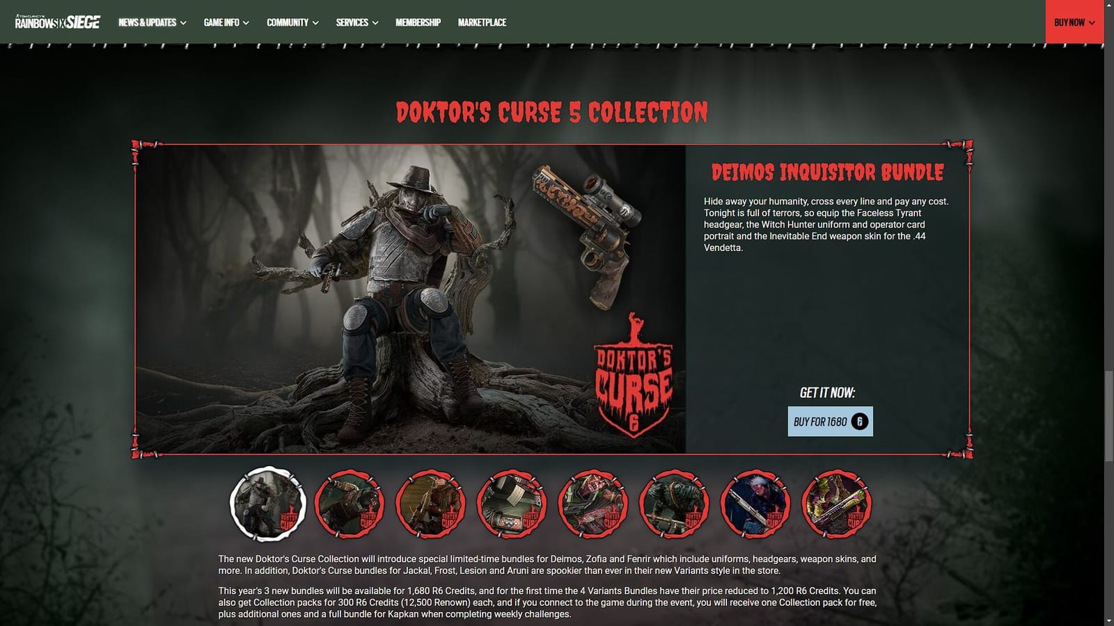 When does Rainbow Six Siege Doktor’s Curse Halloween event end?