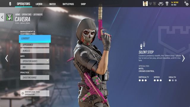 Best Caveira loadout in Rainbow Six Siege